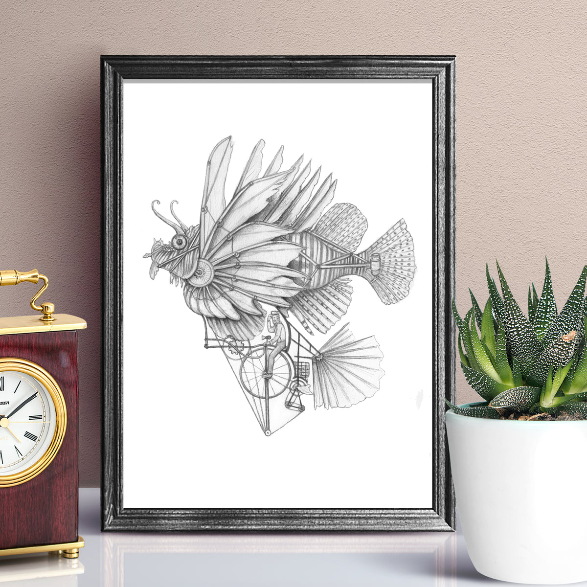 Lionfish | Ink Drawing | Illustration | Bicycle Art – VincentFink